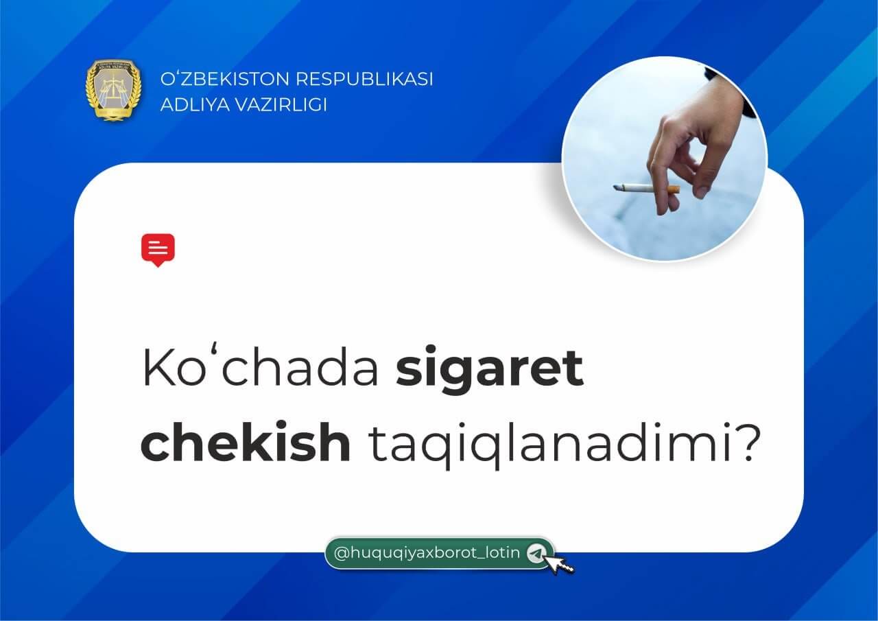 Ko'chada sigaret chekish taqiqlanadimi? » Davlat va jamiyat o'rtasidagi ...